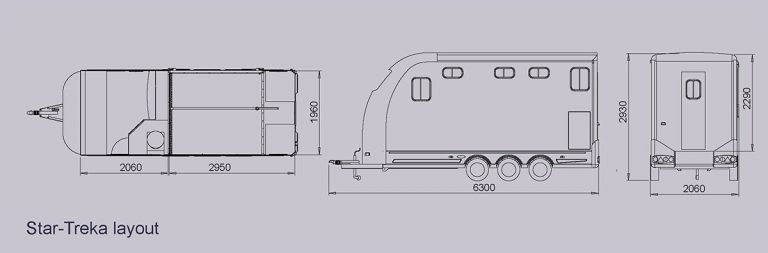 Equi-Trek Star Treka Excel - 2 Horse Float with living - Equi-Trek Victoria